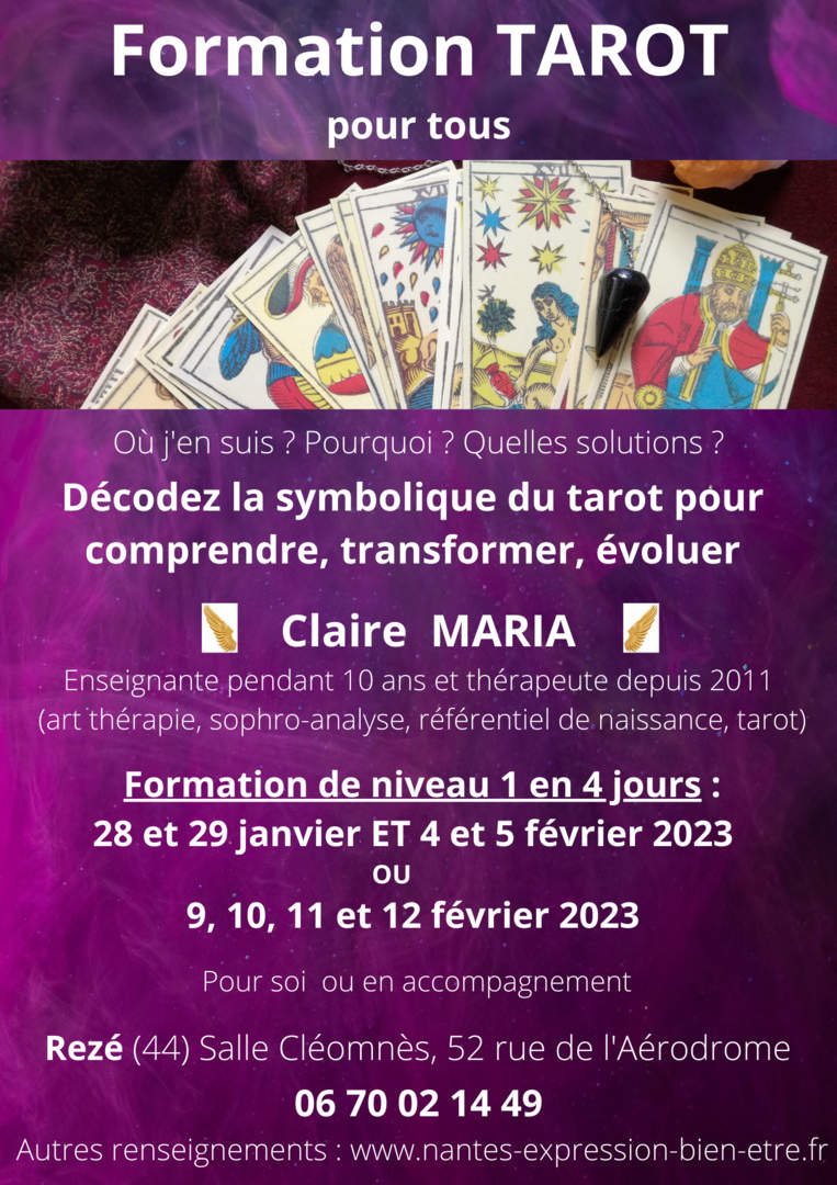 Formation Tarot avec Claire Maria - L’Espace Cléomnès